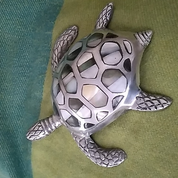 Vintage | Accents | Vintage Large Sea Turtle Sculpture Wshell ...